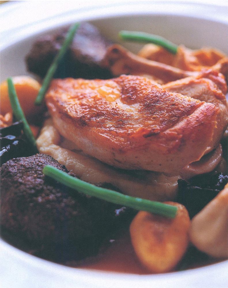 Roast Breast of Goosnargh Chicken with Cumin Sauce and Spiced Chicken ...