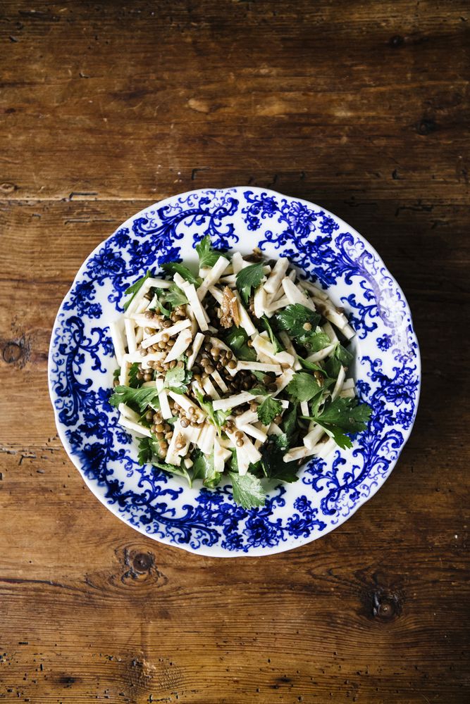 Celery Root Salad w/Lentils and Bagna Cauda from Ruffage: A Practical ...
