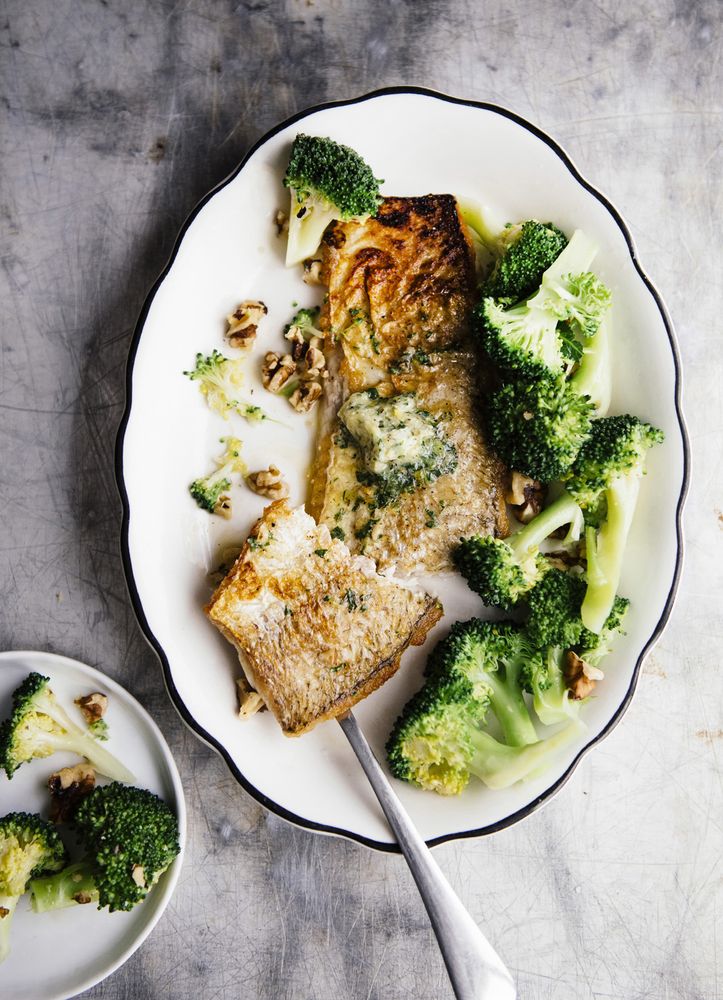 Bright Green Broccoli w/Seared Whitefish and Lemon Butter from Ruffage ...