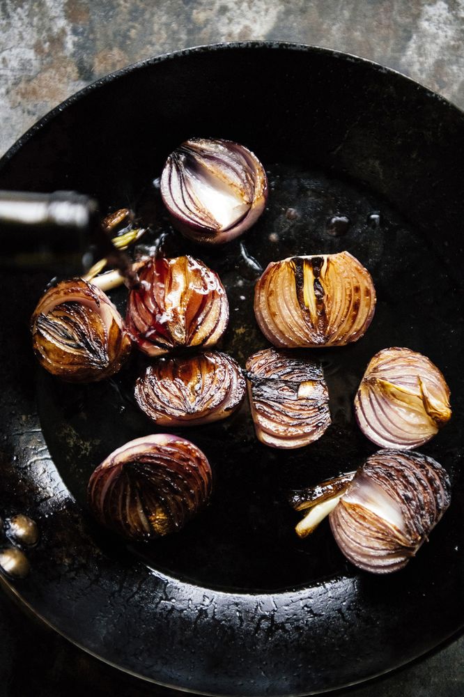 Vinegar-Braised Onions w/Seared Whitefish and Arugula from Ruffage: A ...