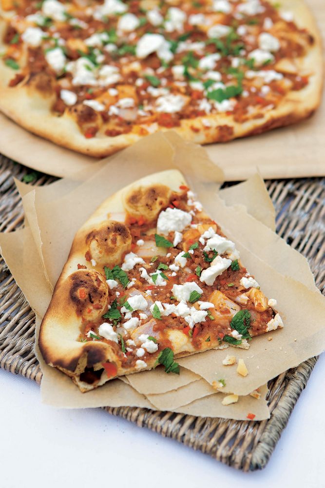 Middle Eastern Spiced Lamb Pizza from Wood-fired Oven Cookbook by Holly ...