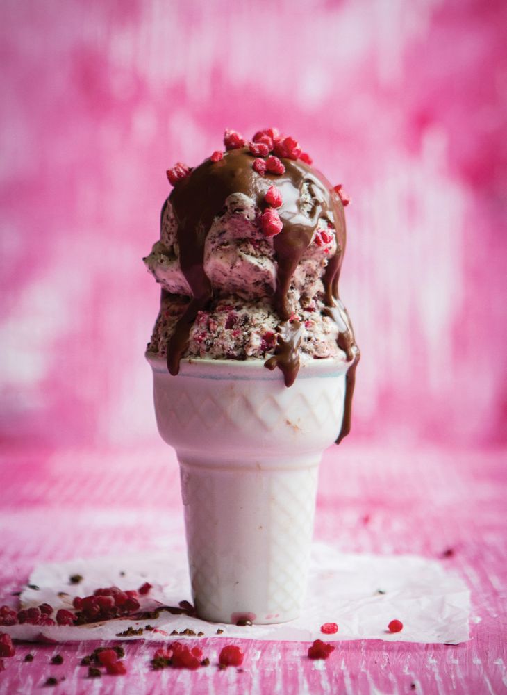 No-Churn Stracciatella and Raspberry Ice Cream from 52 Weeks 52 Sweets ...