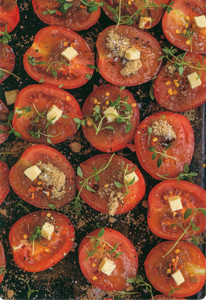 Unctuous slow-roasted tomatoes from What to Eat Next by Valentine Warner