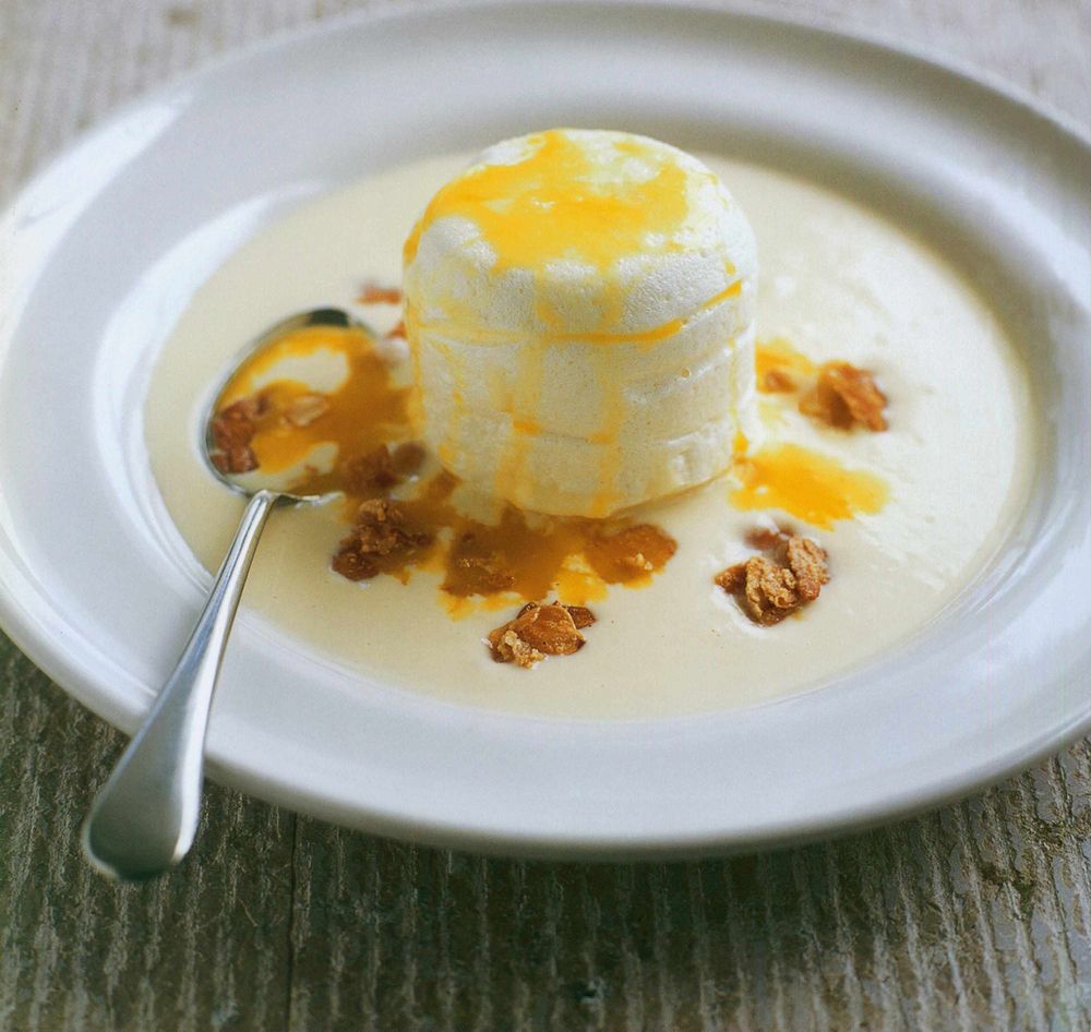 Passionfruit floating islands with passionfruit tapioca + sugared ...