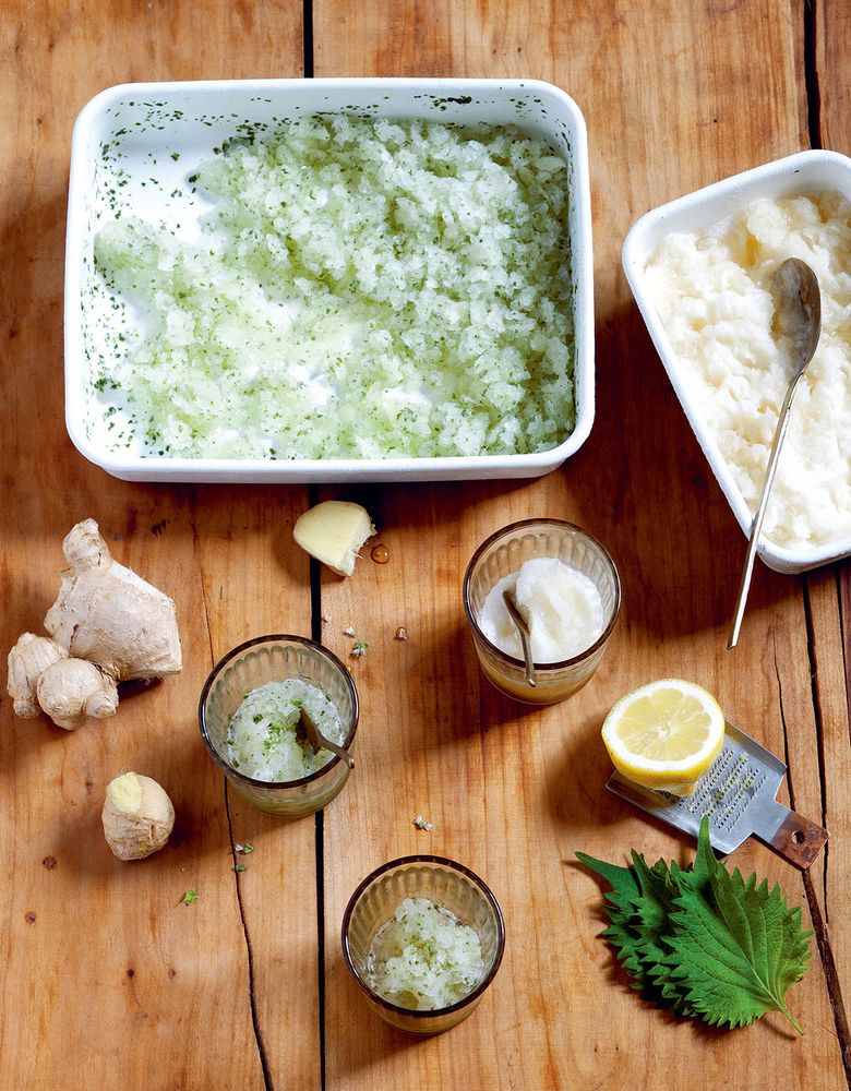 Shiso Sorbet from Tokyo Cult Recipes by Maori Murota