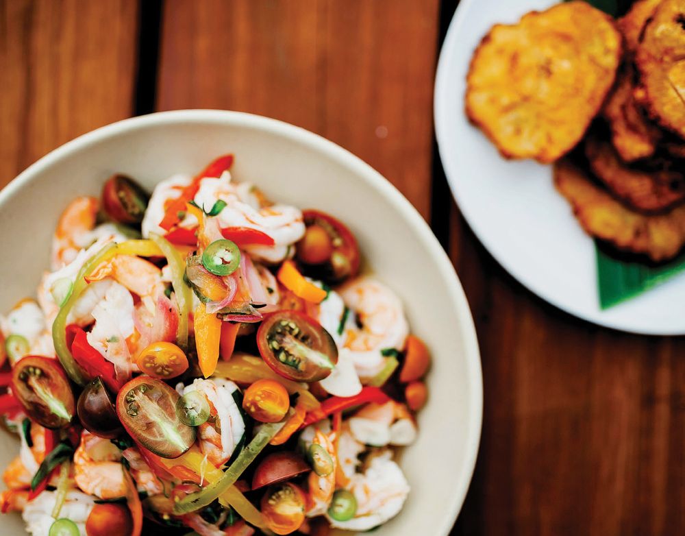 Shrimp Escabeche from Toques in Black: The Extraordinary Diversity of ...