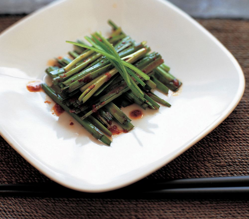 Korean chive sangchae from Taste of Korea by Young Jin Song