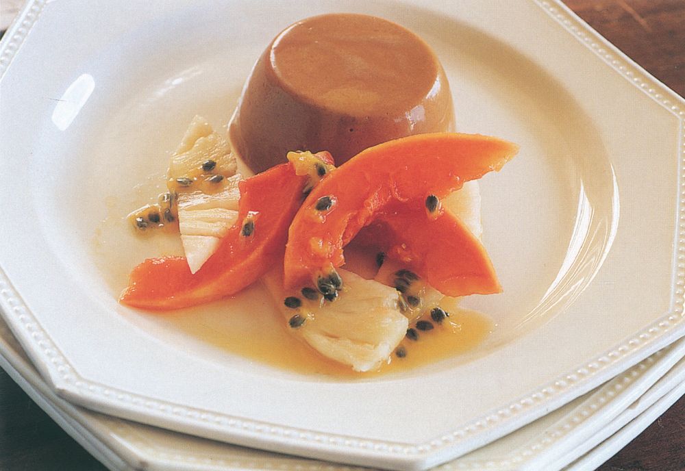 Coconut Bavarois with tropical fruit from A Taste of Australia: The ...