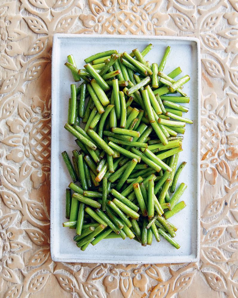 Stir-Fried Garlic Shoots from Taste Tibet: Family recipes from the ...