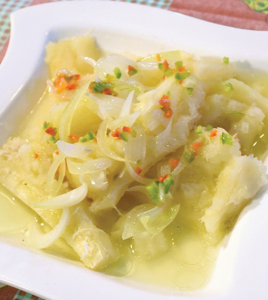 Yuca with Garlic Sauce from A Taste of Cuba by Cynthia Carris Alonso