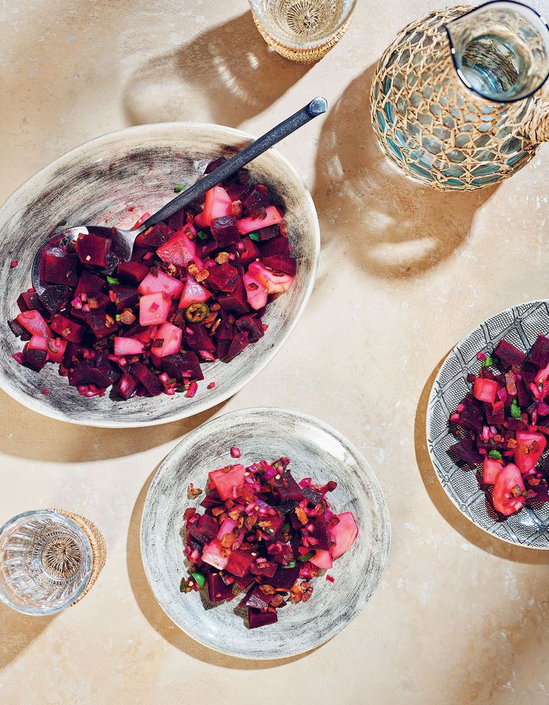 Beetroot and bacon salad from Tekebash & Saba: Recipes from the Horn of Africa by Saba Alemayoh
