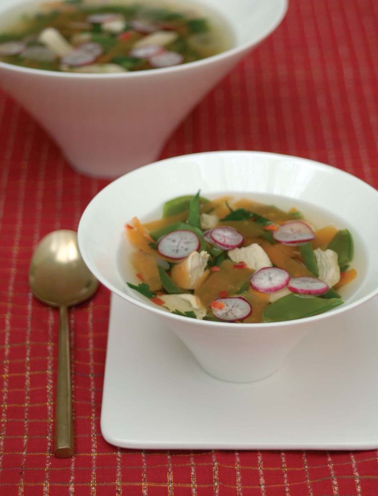 Chicken and vegetable clear soup from Keith Floyd's Thai Food by Keith ...