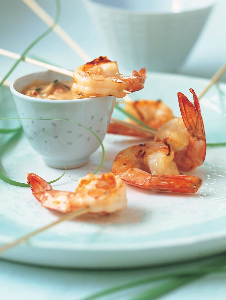 Satay Prawns from Thai Food and Cooking by Judy Bastyra and Becky Johnson