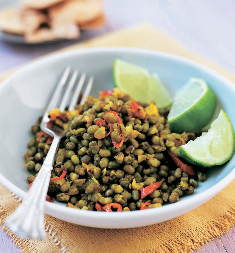 Mung beans with ginger, chilli and lime from The Complete Indian ...