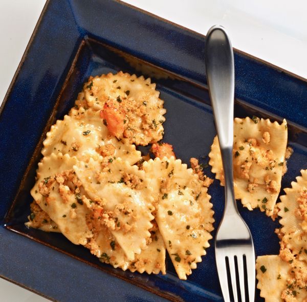 Seafood Ravioli with Shrimp Sauce from The Classic Pasta Cookbook by ...