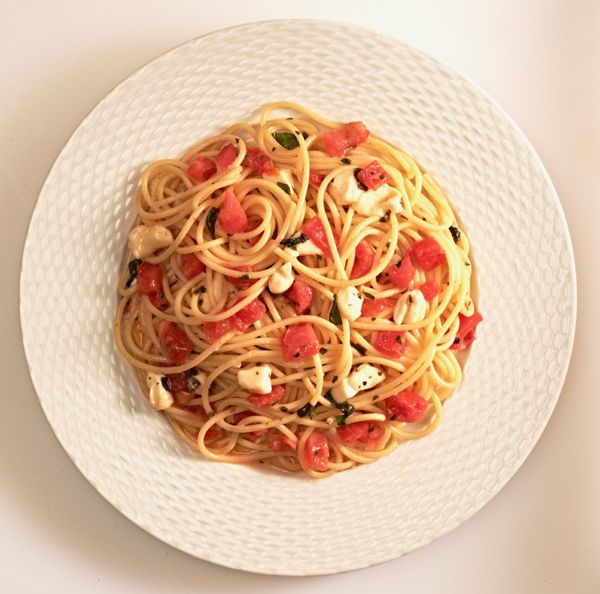 Spaghetti with Fresh Tomatoes, Herbs and Mozzarella from The Classic ...