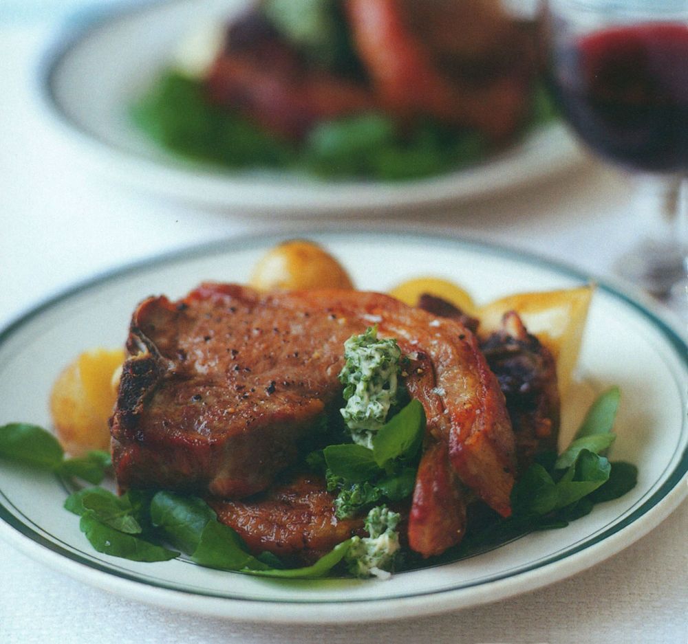Lamb Chops Vert Pre from The French Kitchen: A Cookbook by Joanne ...
