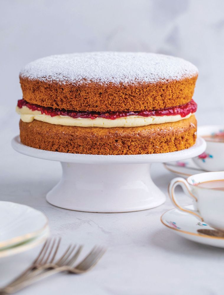 Victoria Sponge Cake with Vanilla Buttercream and Jam Filling from The ...