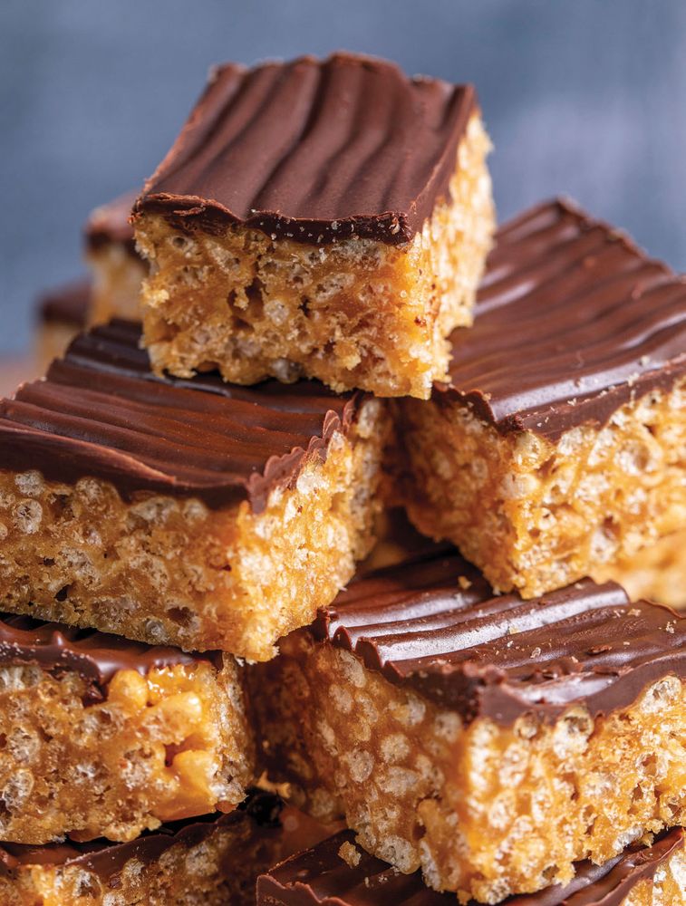 Caramel Crispy Bars from The Friendly Baker by Lucy Parr