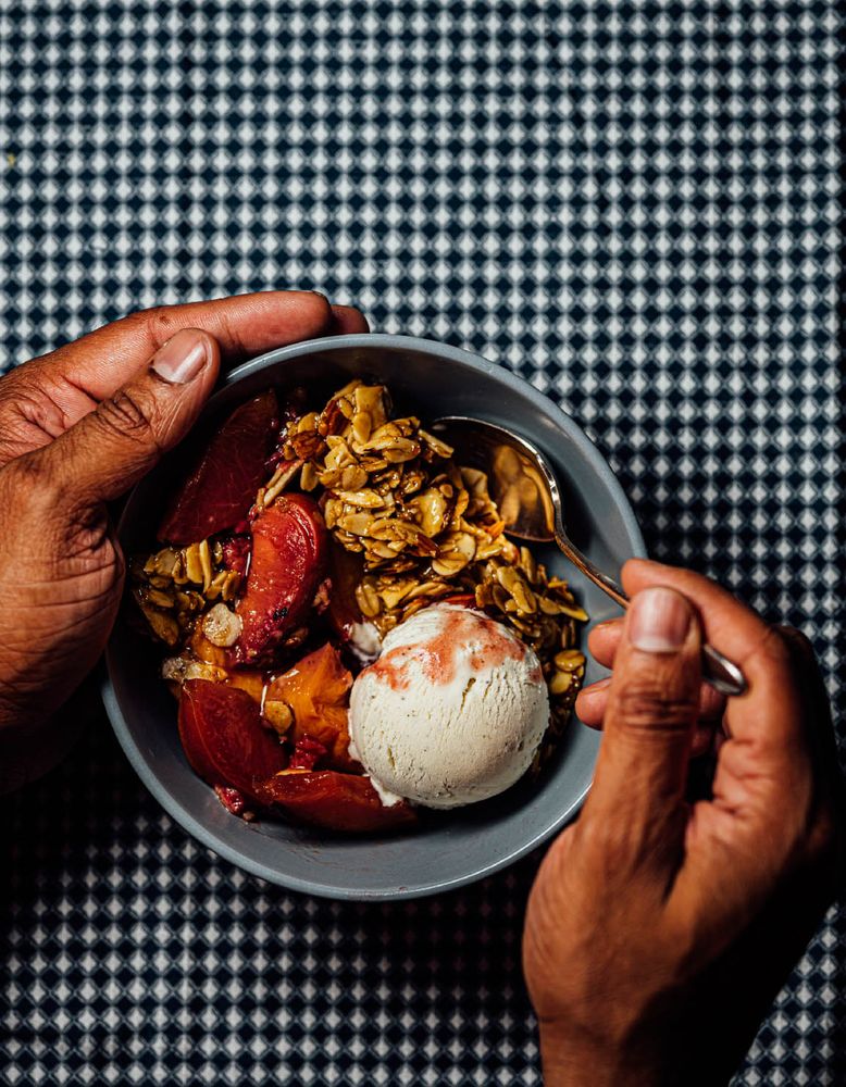 Raspberry + Stone Fruit Crisp from The Flavor Equation by Nik Sharma