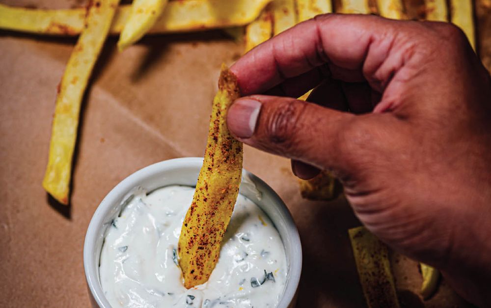 Gunpowder Oven “Fries” with Goat Cheese Dip from The Flavor Equation by ...