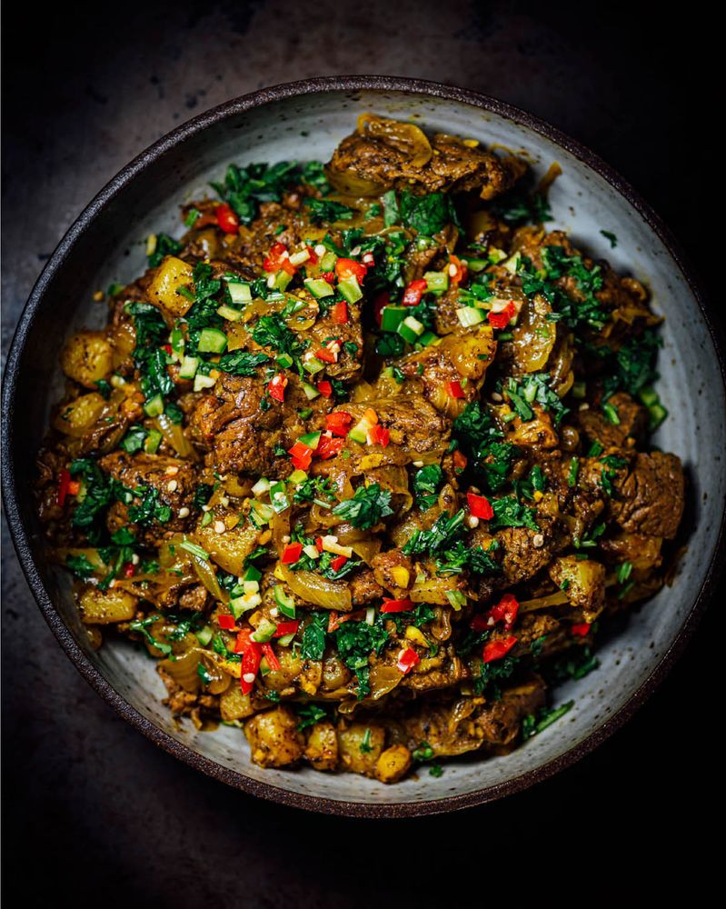 Beef Chilli Fry with Pancetta from The Flavor Equation by Nik Sharma