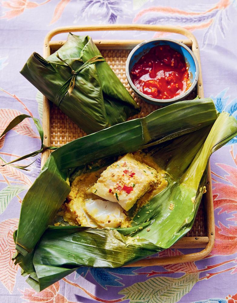 Steamed Fish Parcels with Lemongrass from The Nutmeg Trail by Eleanor Ford