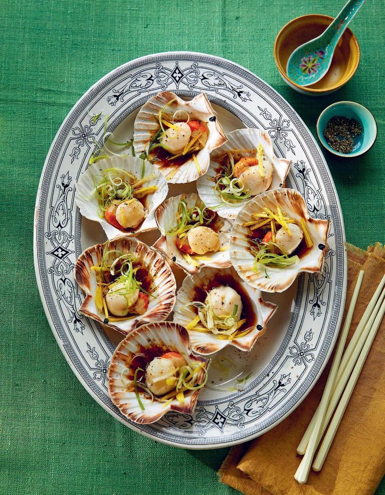 Scallops with Ginger & Black Pepper from The Nutmeg Trail by Eleanor Ford