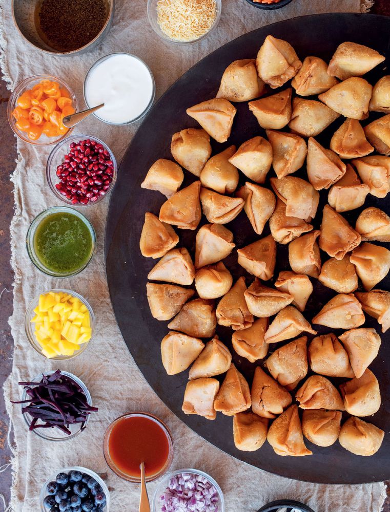Samosa Chaat with Fruit from The Spice Collector’s Cookbook by Vina Patel