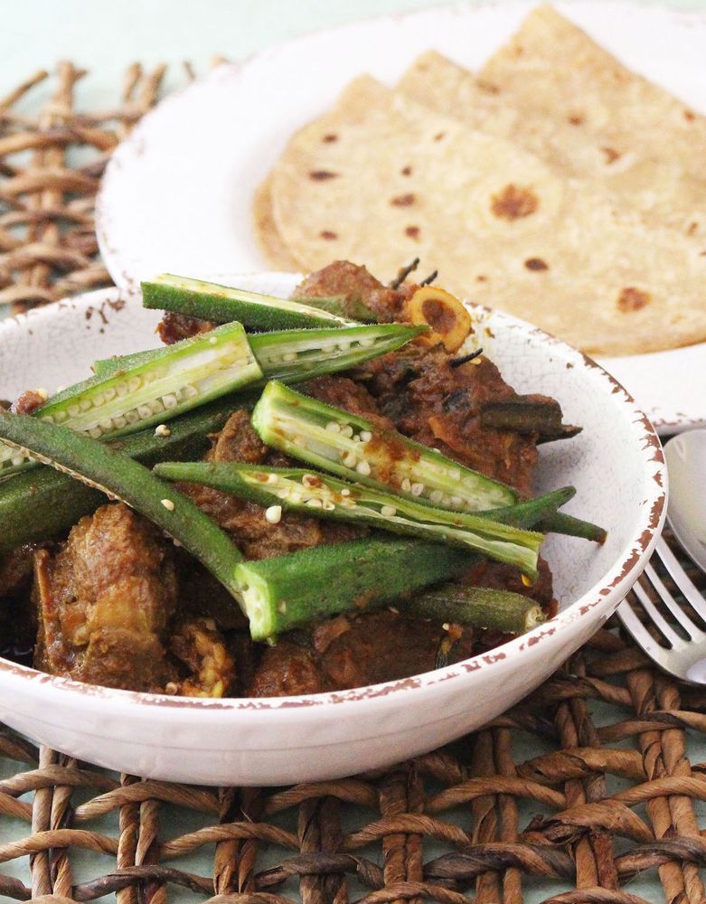 Okra and Meat Stew from The World of Parsi Cooking: Food Across Borders ...