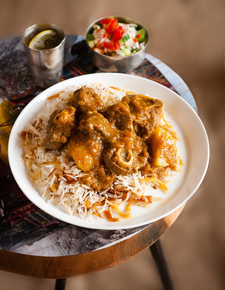 Meat in Gravy with Rice from The World of Parsi Cooking: Food Across ...