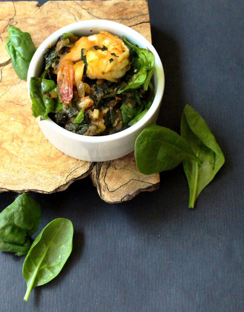Spinach and Prawn Stew from The World of Parsi Cooking: Food Across ...