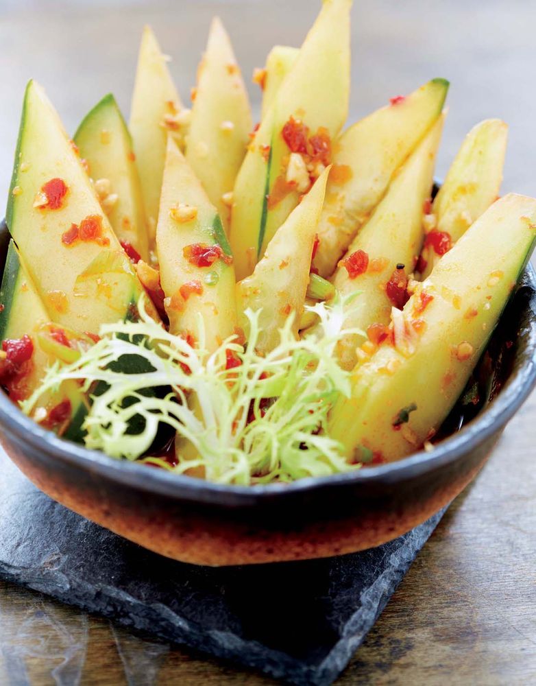 Baby Cucumbers with Sambal and Peanuts from Vedge by Rich Landau and ...