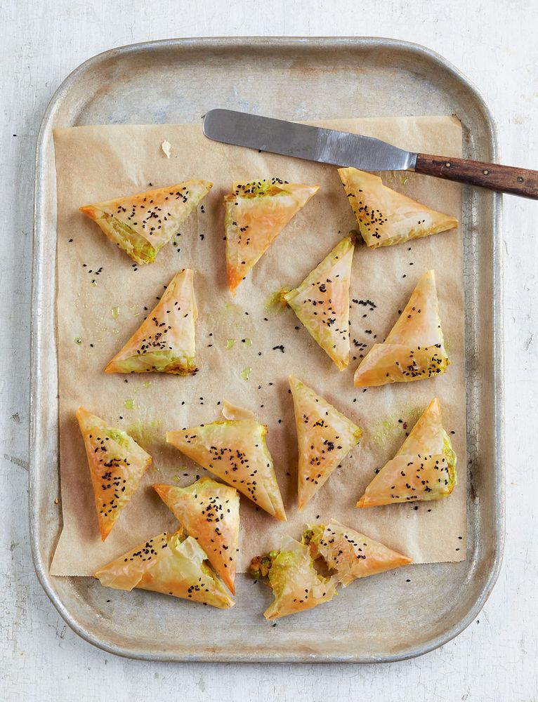 Curried Pea and Potato Samosas from The Vegetarian Kitchen by Prue ...
