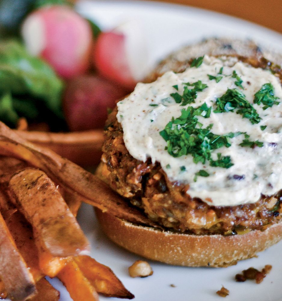 Cashew-Leek Burgers with Bulgur and Lentils from Veggie Burgers Every Which Way: Fresh ...