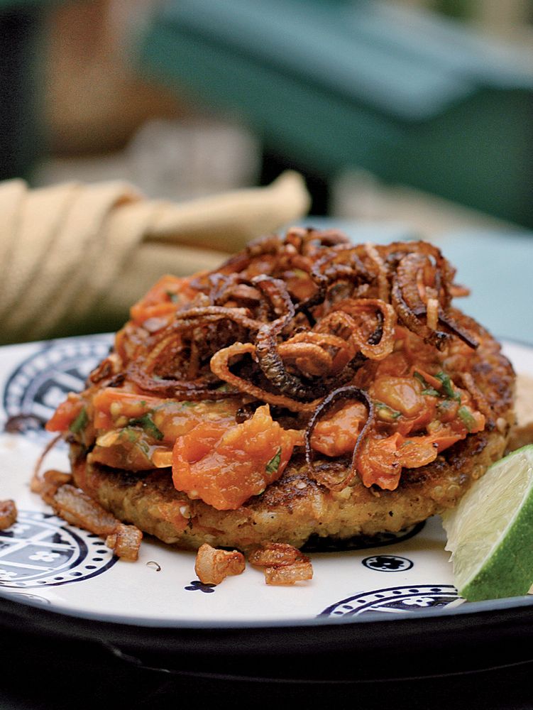 Curried Eggplant and Tomato Burgers from Veggie Burgers Every Which Way: Fresh, Flavorful, and ...