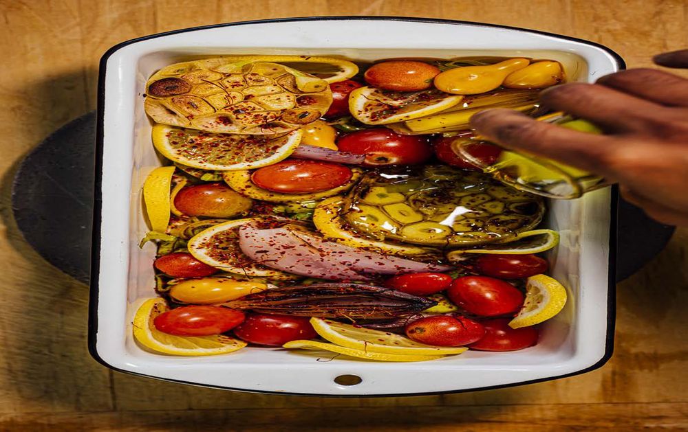 Saffron Lemon Confit with Alliums + Tomatoes from Veg-table: Recipes ...