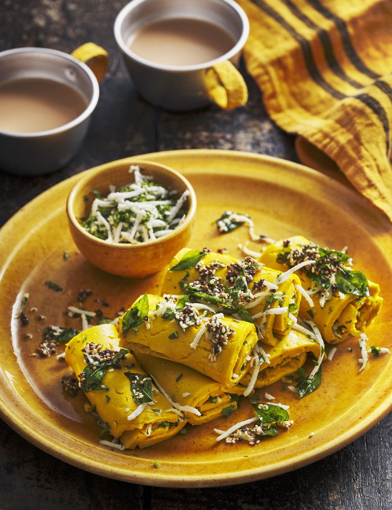 Khandvi from Yatra: A culinary journey across India by Rohit Ghai